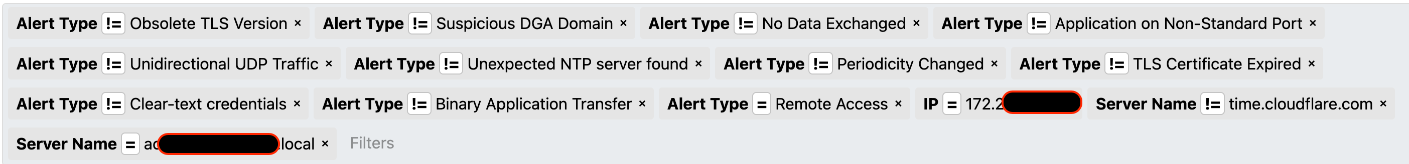 Alert List - number of filters limited or not working · Issue #6118 · ntop/ntopng · GitHub