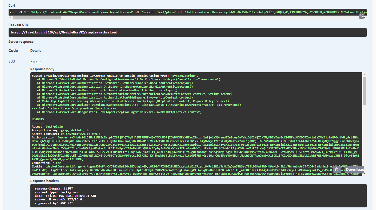 Unable to obtain configuration from: 'System.String' · Issue #9202 · abpframework/abp · GitHub