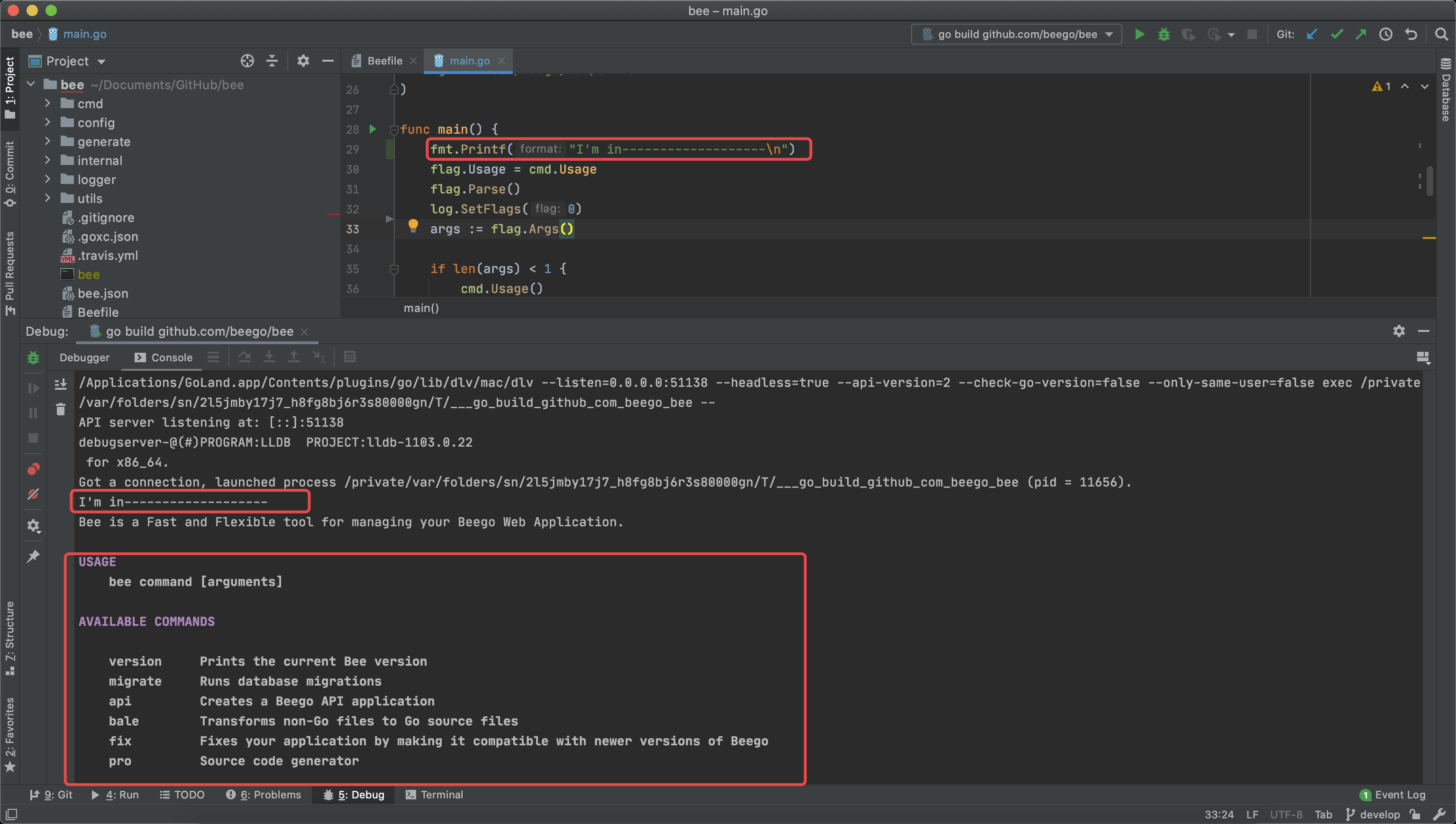 When i run bee command. the error encountered: "dyld: attempt to run ...