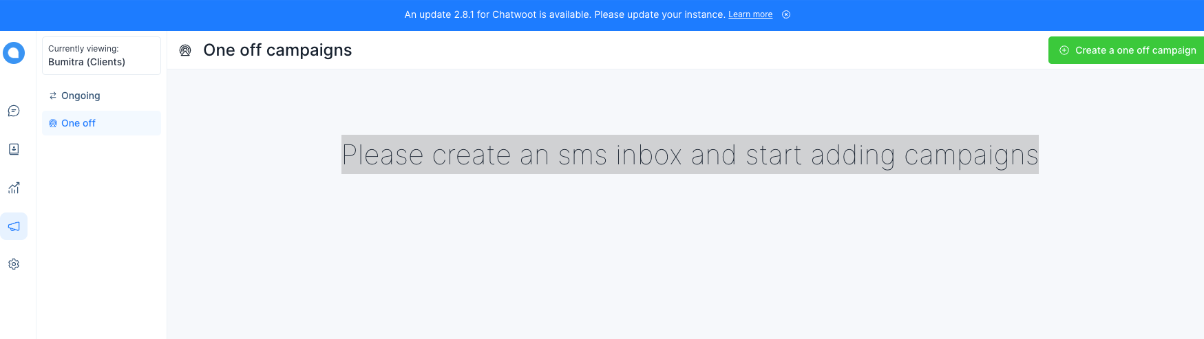 Broadcast messages to all channels · Issue #5339 · chatwoot/chatwoot · GitHub
