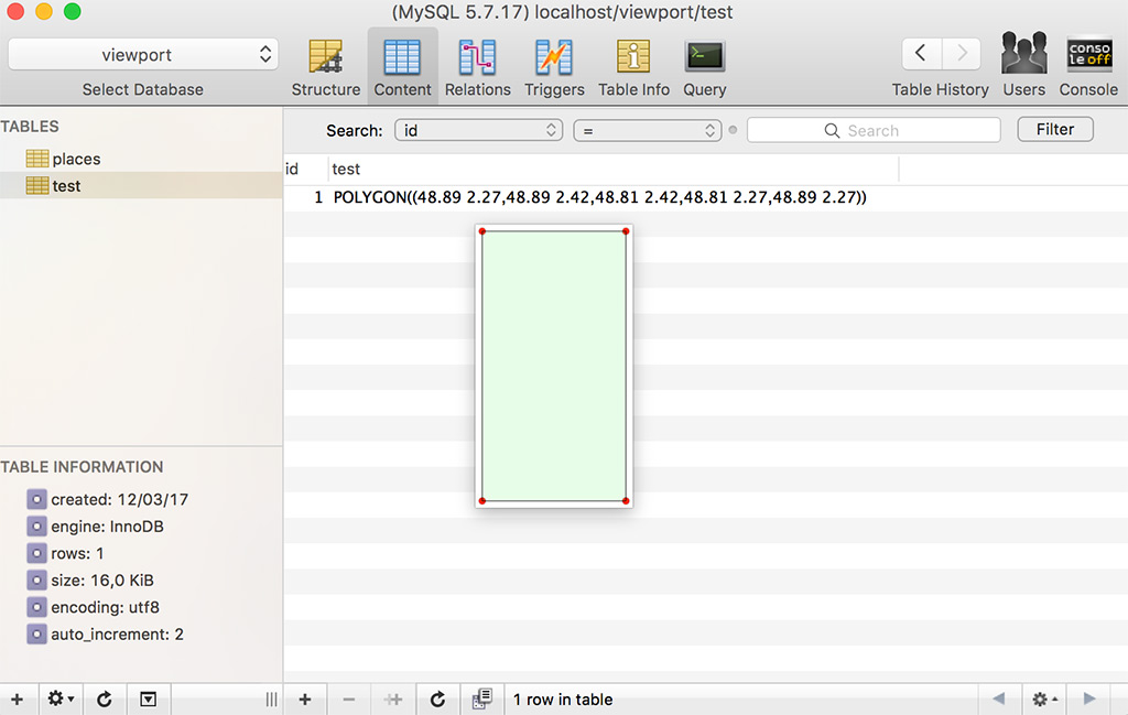 Feature Request: Add Spatial and Geometry viewer · Issue #1436 · TablePlus/TablePlus · GitHub