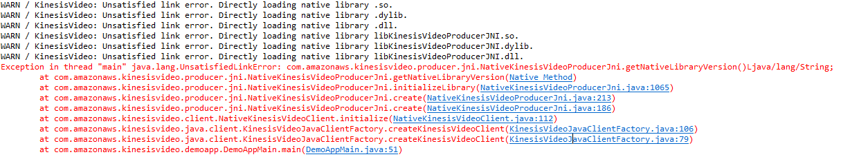 KinesisVideoProducerJNI UnsatisfiedLinkError · Issue #81 · awslabs ...
