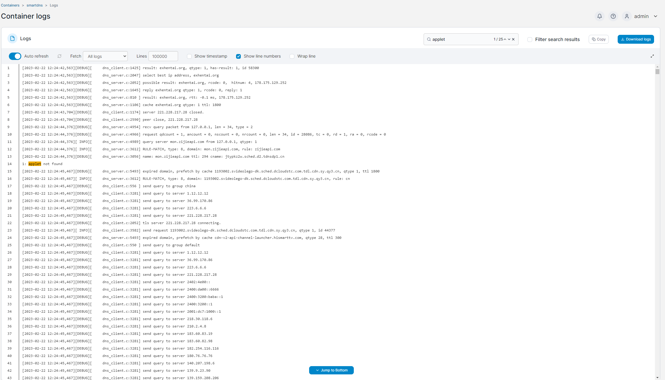 1 Applet Not Found · Issue 1283 · Pymumusmartdns · Github 