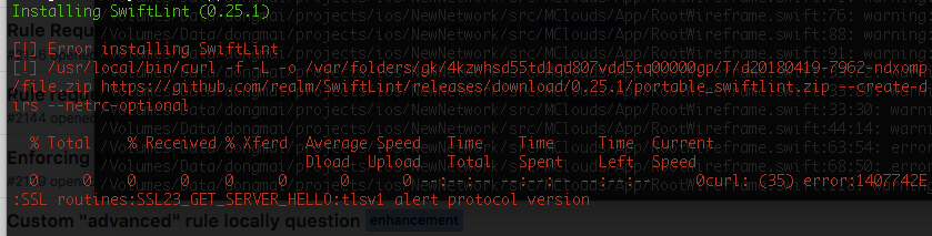 pod install error · Issue #2161 · realm/SwiftLint · GitHub