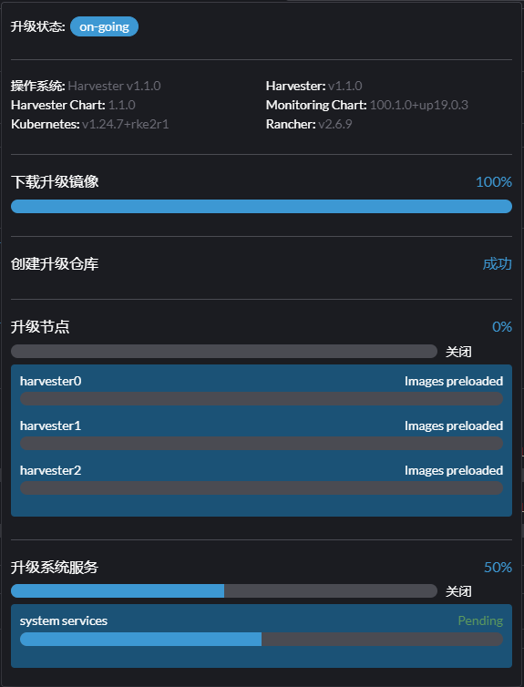 [BUG] stuck at "Upgrade system services" from v1.0.3 to v1.1.0 upgrading progress · Issue #3041 ...
