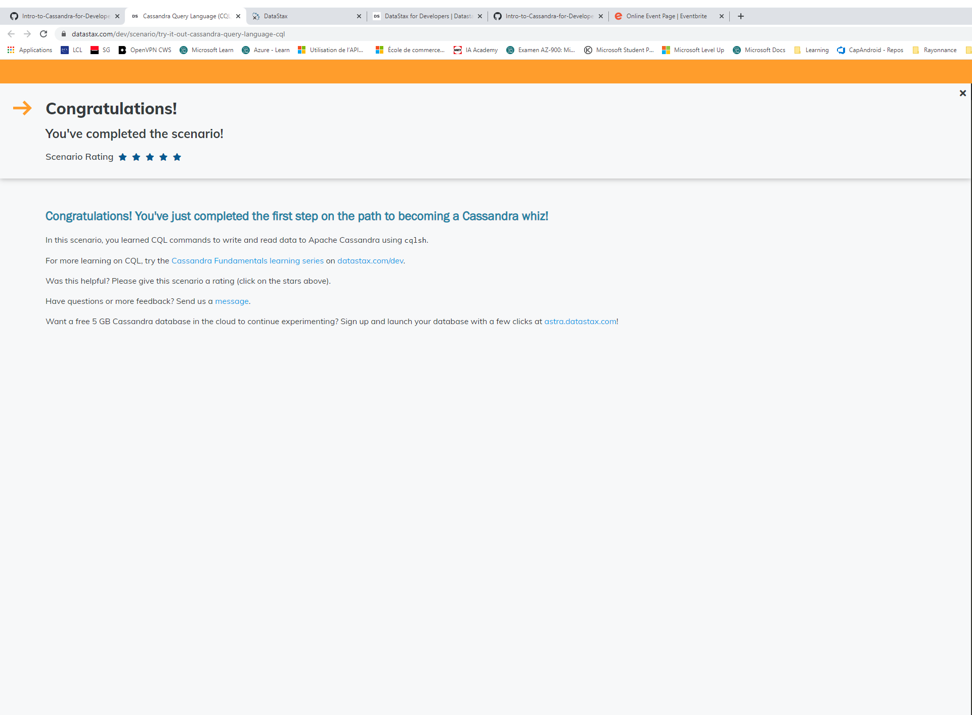 [hw] Aron L · Issue 28 · Datastaxdevs Workshop Intro To Cassandra · Github