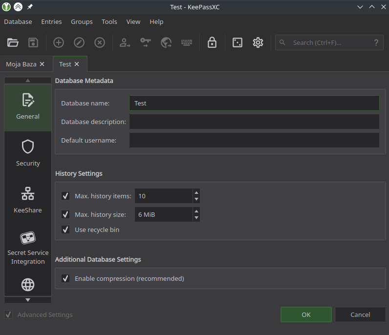 Resizing the window in Database settings doesn't work as expected. Tumbleweed KDE · Issue #7198 ...