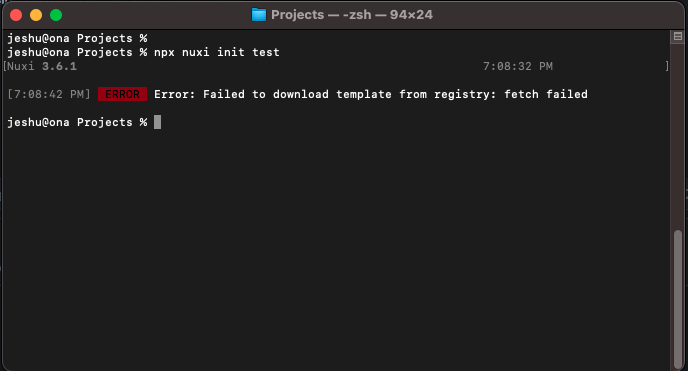 Error: Failed to download template from registry: fetch failed · Issue #21853 · nuxt/nuxt · GitHub