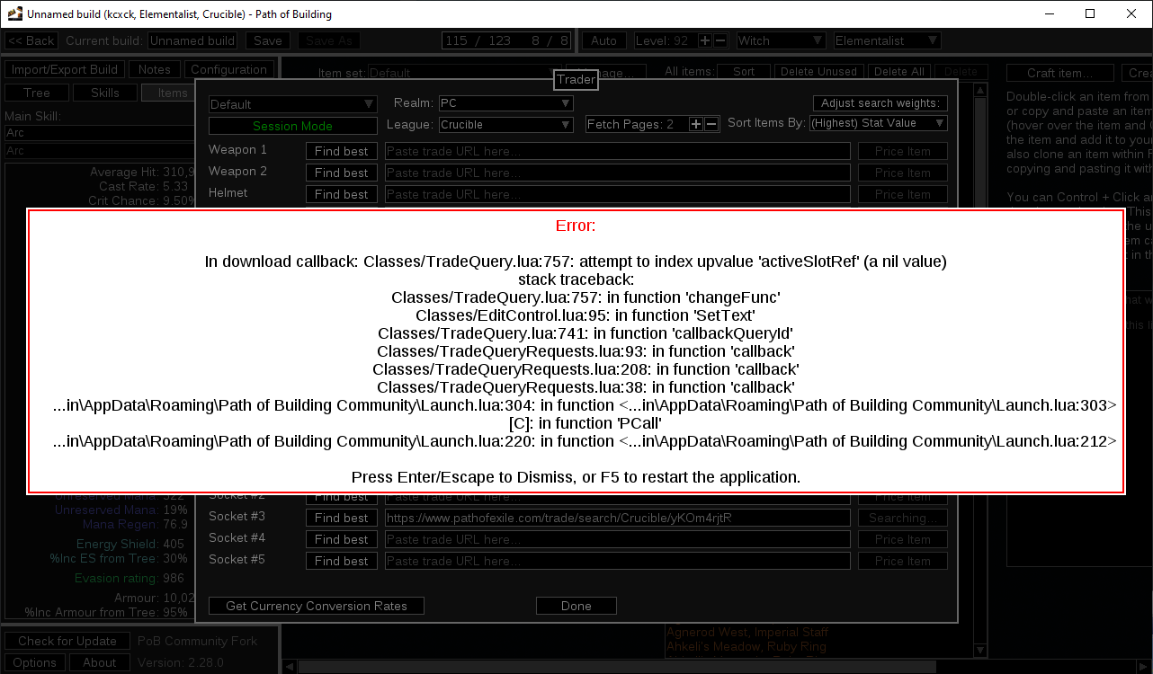 [Trade for these items] Jewel upgrades search error · Issue #6085 · PathOfBuildingCommunity ...