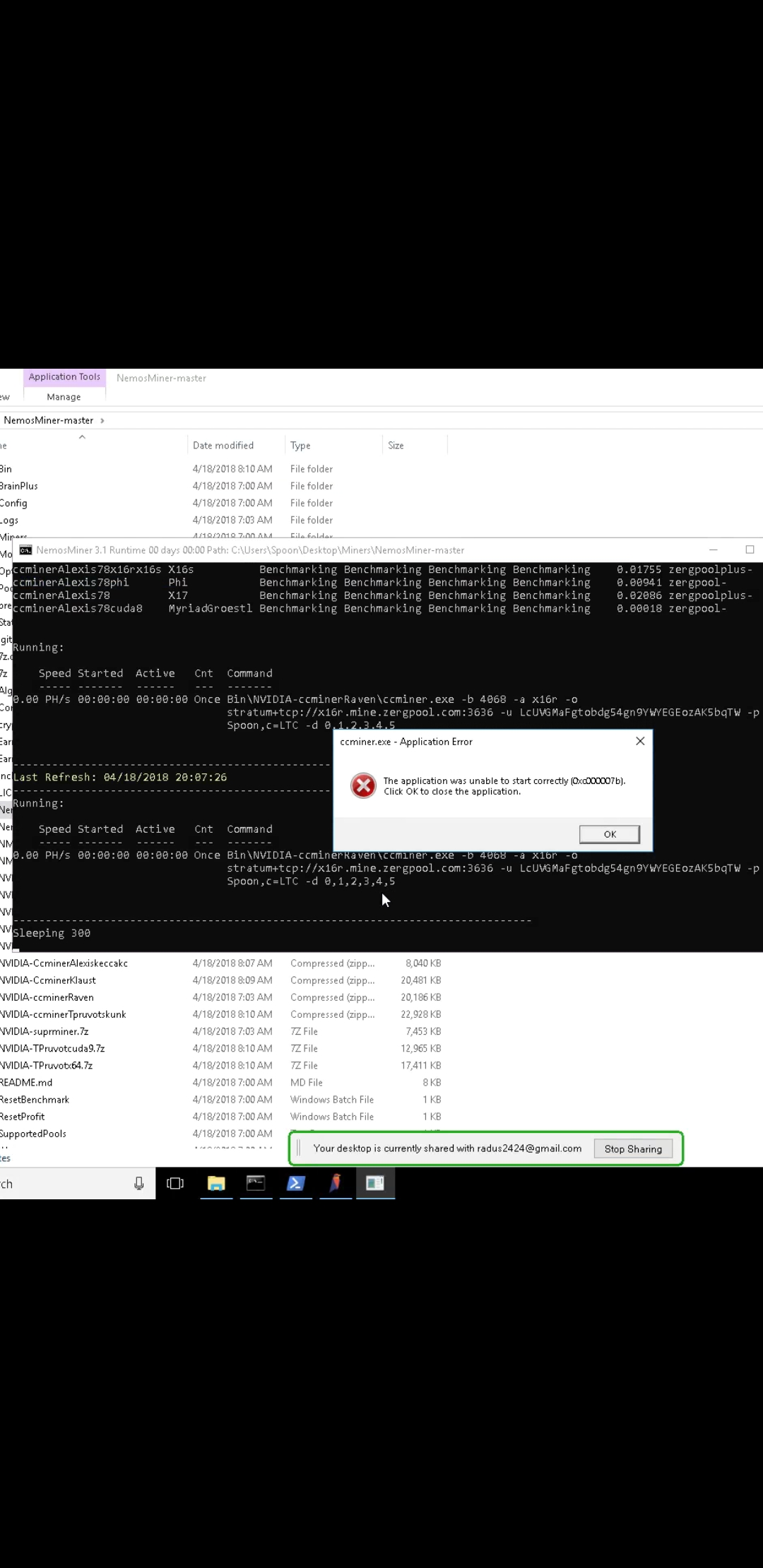 Getting CCminer error when benchmarking RVN · Issue #530 · nemosminer/NemosMiner · GitHub