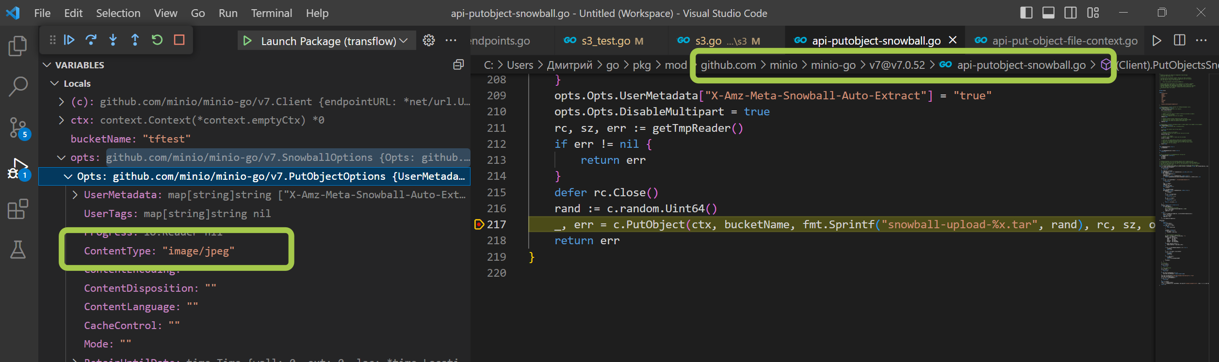 Cannot set Content-Type with PutObjectsSnowball(...) · Issue #17041 · minio/minio · GitHub