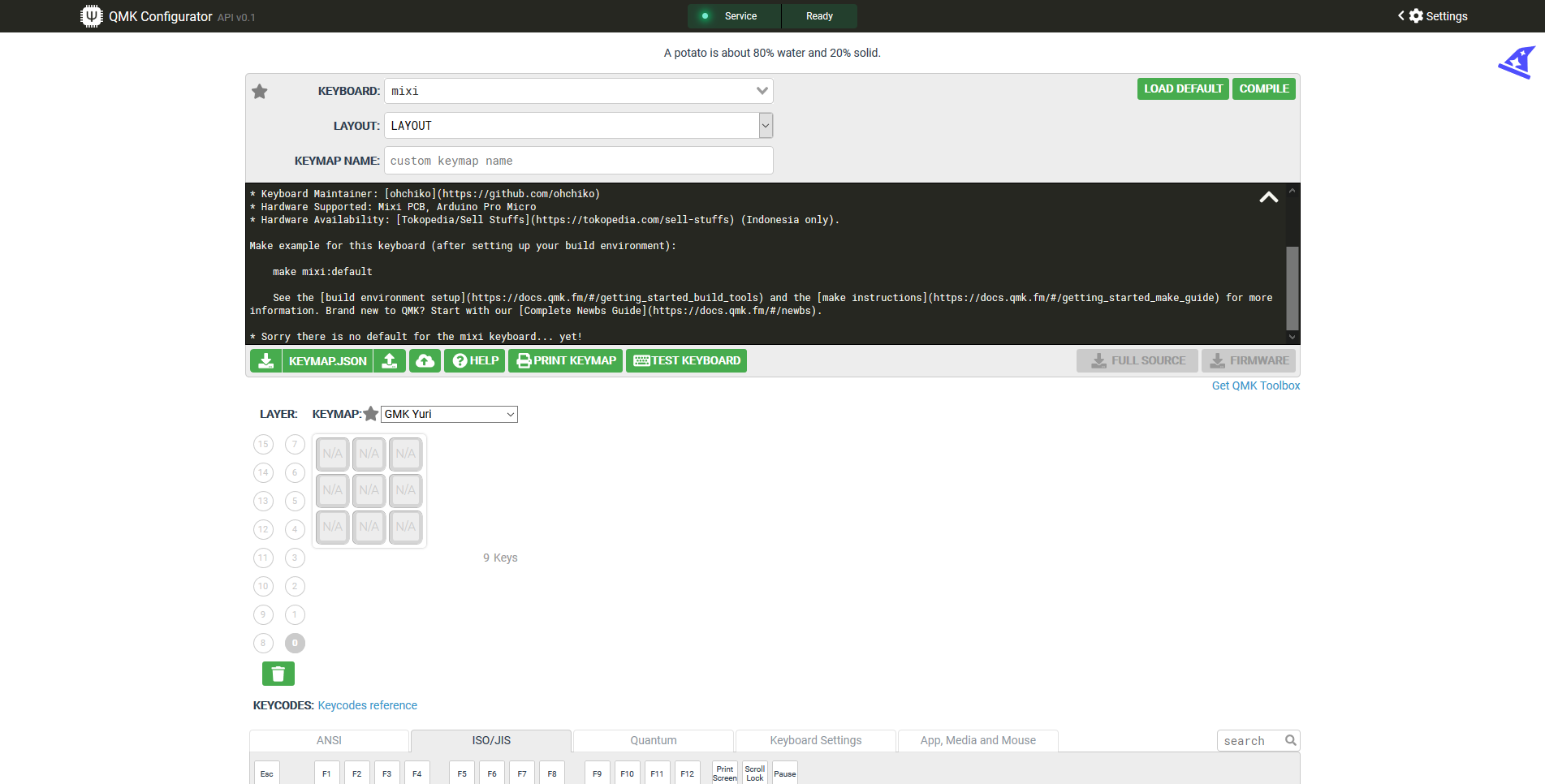Bug Mixi Didnt Have Default Keymap But The `defaultkeymapc