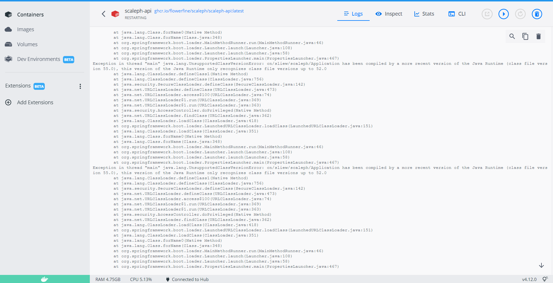 [Bug] [scaleph-api] Docker Java Runtime Version Error · Issue #329 · flowerfine/scaleph · GitHub