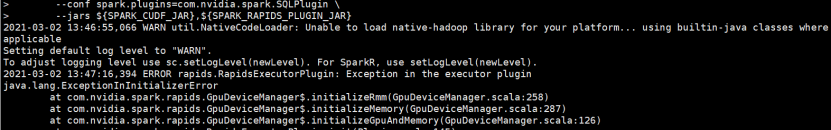 [BUG] spark3.0.2 can't load gpu with docker · Issue #1863 · NVIDIA/spark-rapids · GitHub