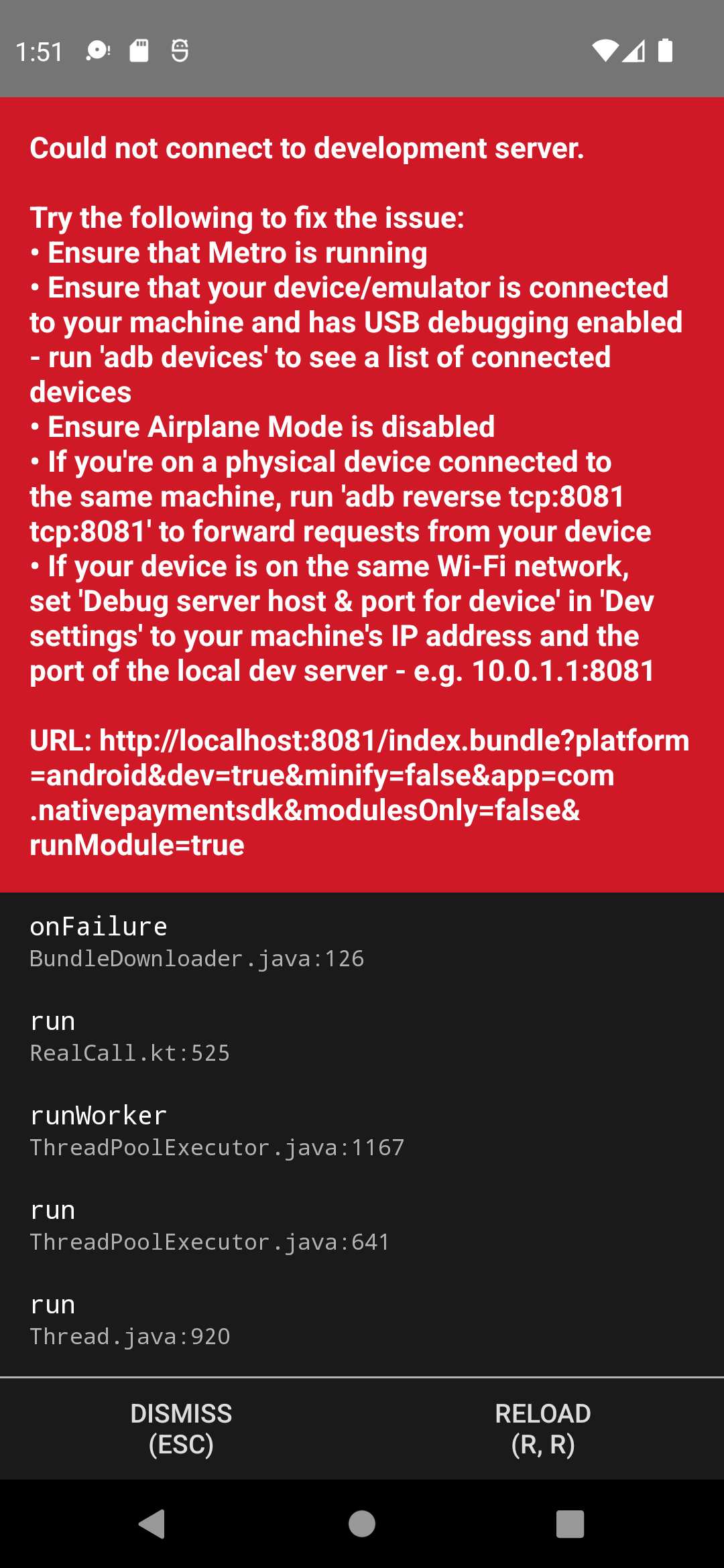 Trying To Upgrade To Support Android 12 But Getting Unable To Load