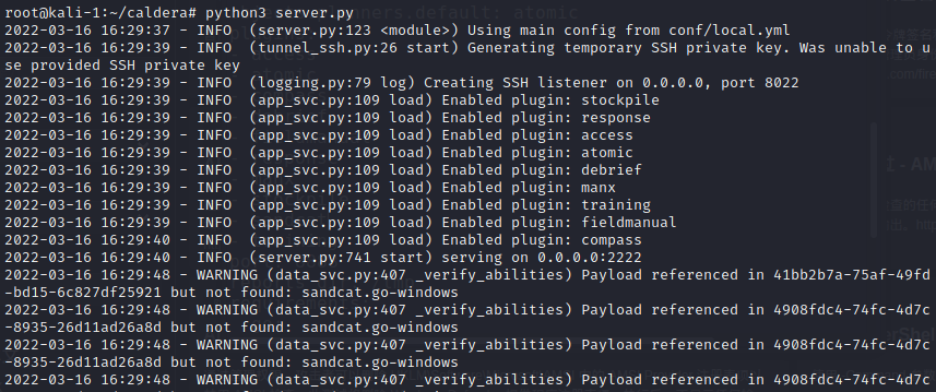 Unable to start caldera · Issue #2521 · mitre/caldera · GitHub