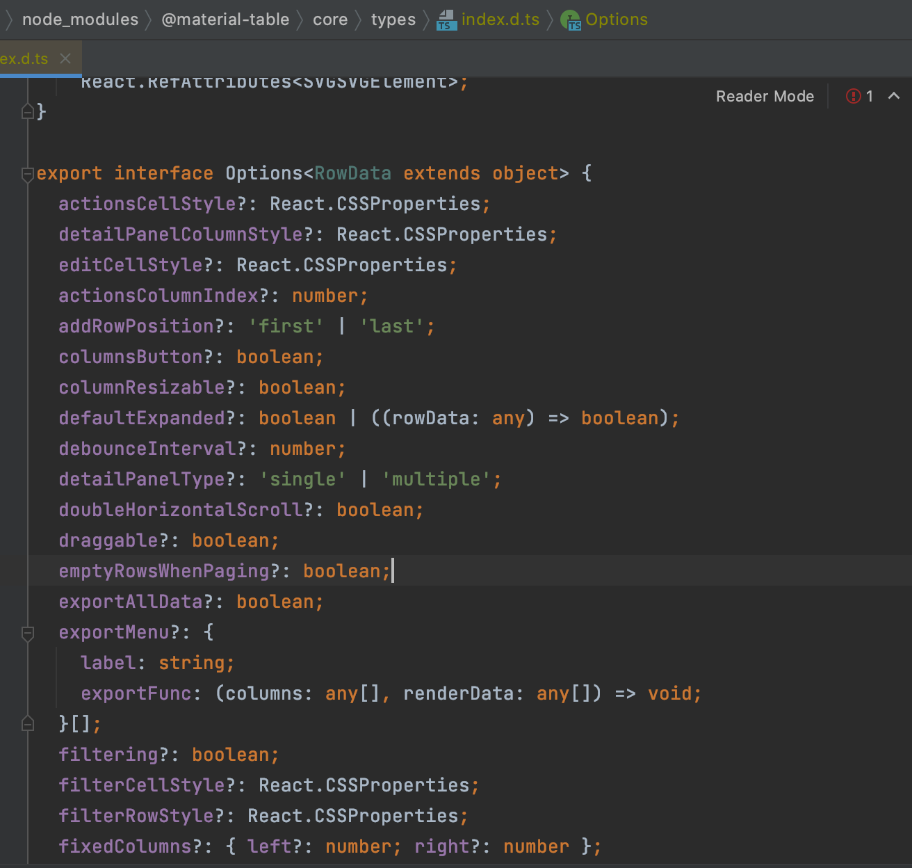 Export button is missing from Options · Issue #2976 · mbrn/material-table · GitHub