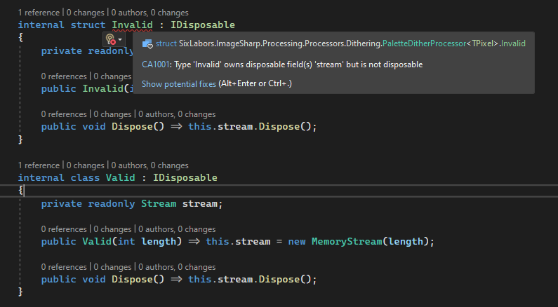 False Positive For Ca1001 Triggered By Structs · Issue 6151 · Dotnetroslyn Analyzers · Github 
