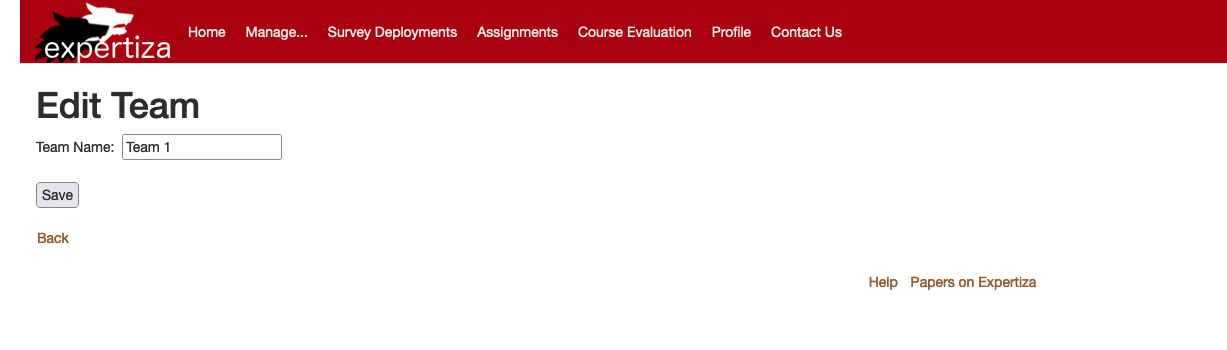 Editing Team name causes error · Issue #2203 · expertiza/expertiza · GitHub