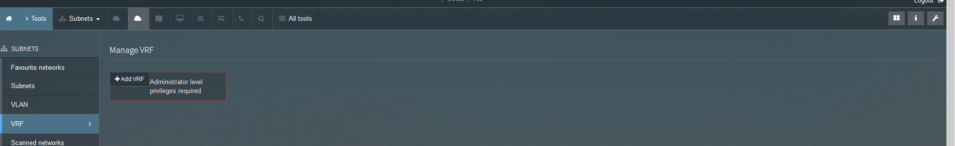VRF Section Power Admin · Issue #2550 · phpipam/phpipam · GitHub