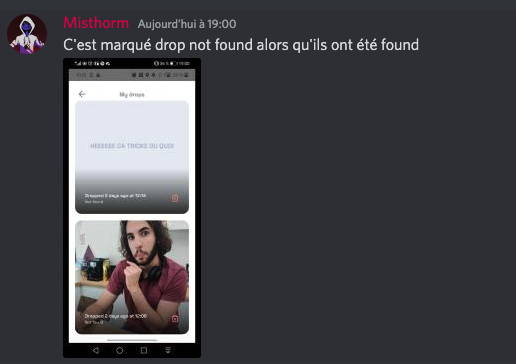 Drop marked as "not found" but found · Issue #209 · dropy-project/front · GitHub