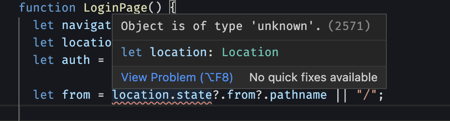 Bug Using Uselocation The Type Of Locationstate Is Unknown · Issue 8508 · Remix Runreact