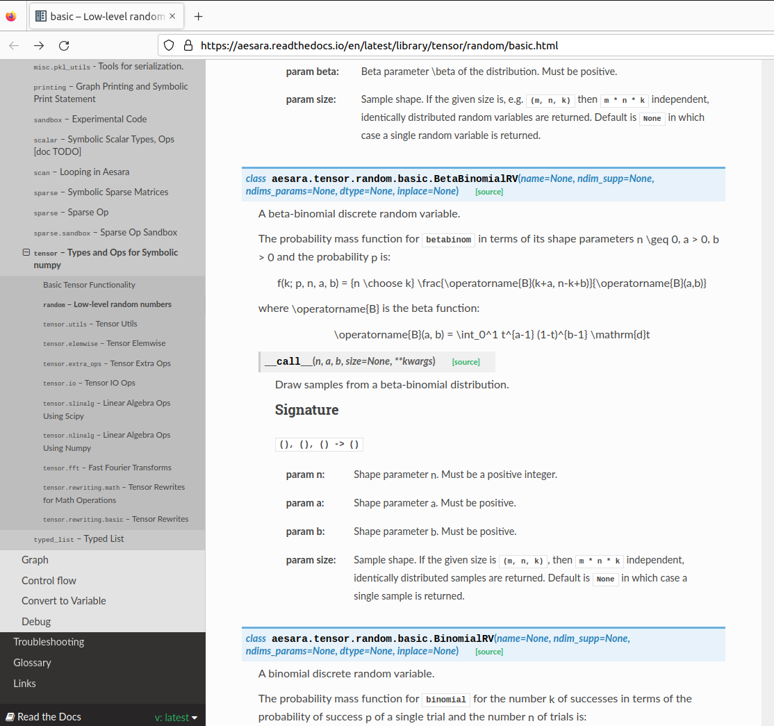 Math Equations In Aesara Web Documents Are Not Rendering Properly · Issue 1274 · Aesara Devs