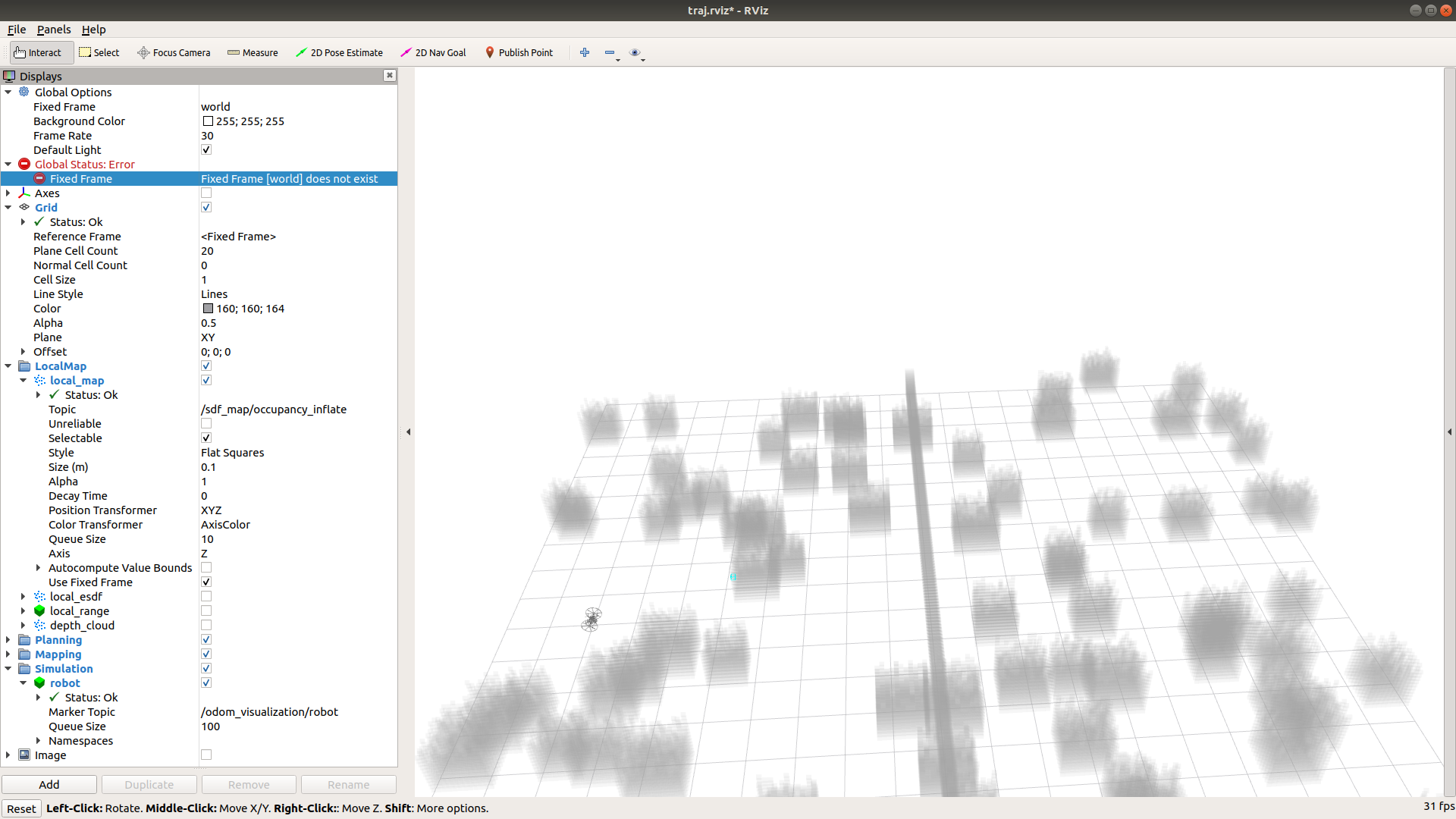 不使用cuda，在rviz中不能建立local_map · Issue #2 · ZJU-FAST-Lab/Terrestrial ...