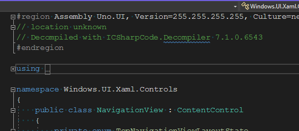 WUX NavigationView should not be included in WinUI build · Issue #14123 · unoplatform/uno · GitHub