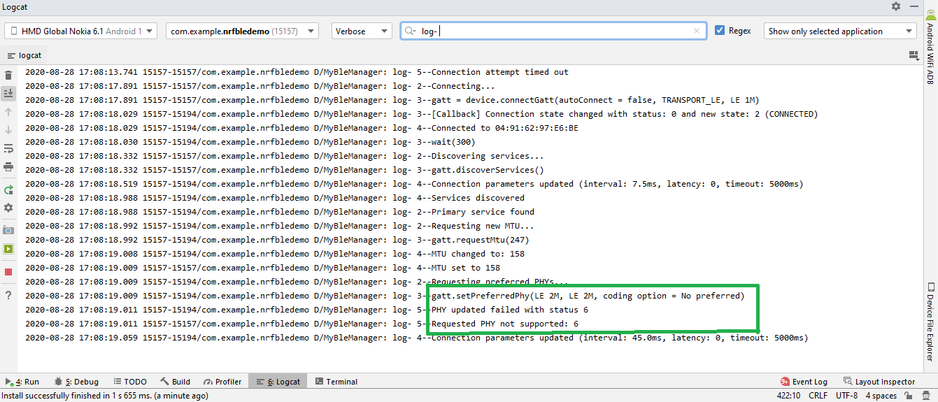Phy Not Supported · Issue 236 · Nordicsemiconductor Android Ble Library · Github