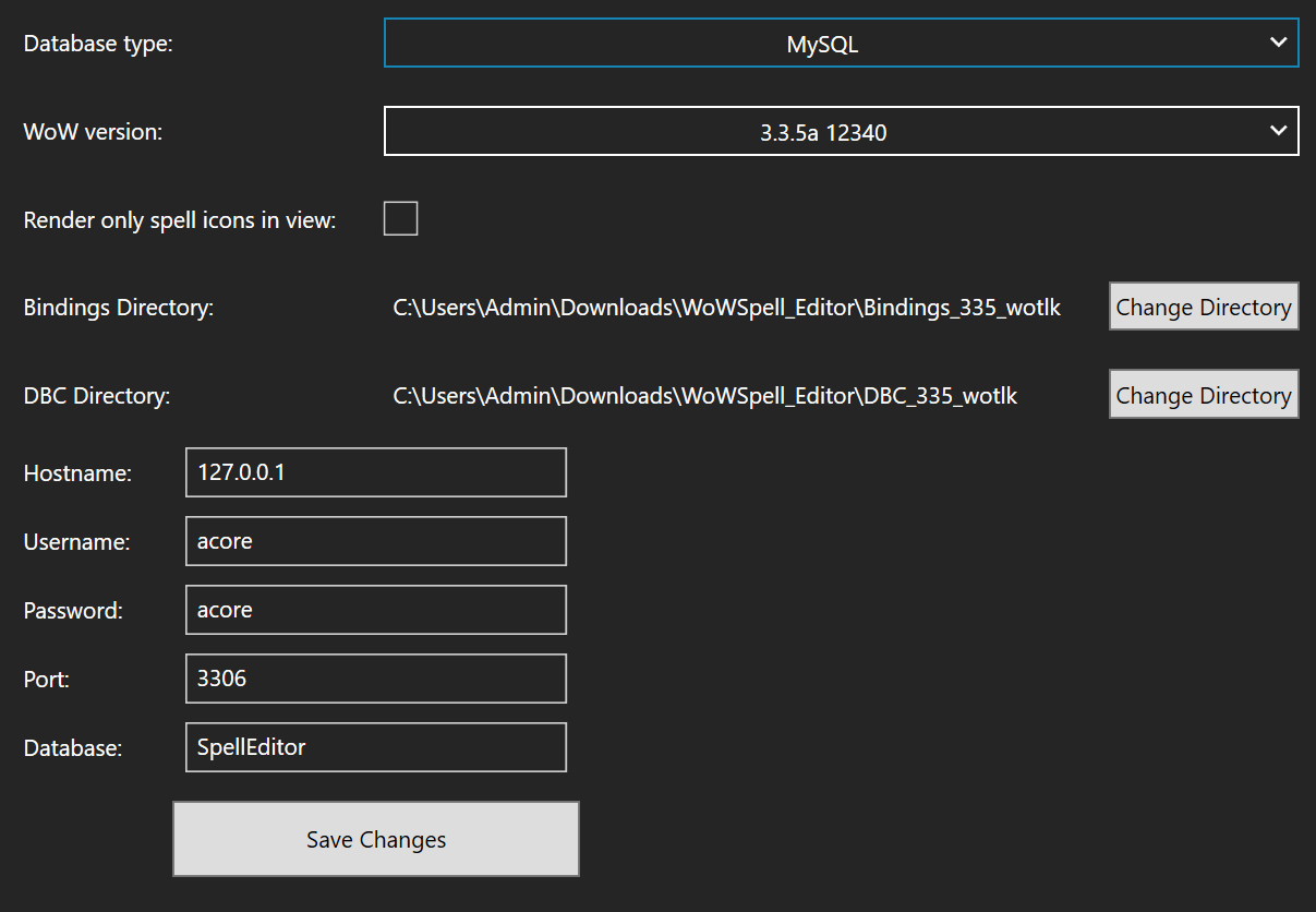 Error: Failed to load core DBC files based on the bindings, have you got the right WoW version ...