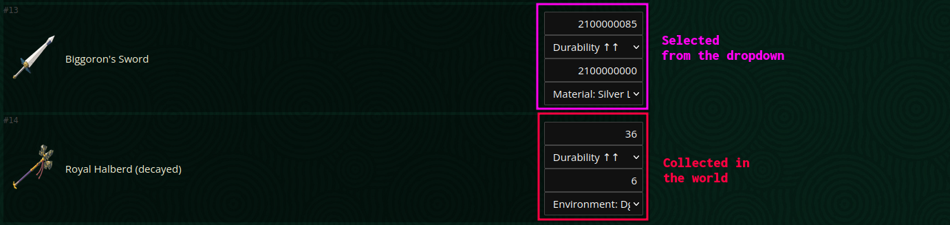 TOTK: Modifiers on weapons are broken · Issue #344 · marcrobledo/savegame-editors · GitHub