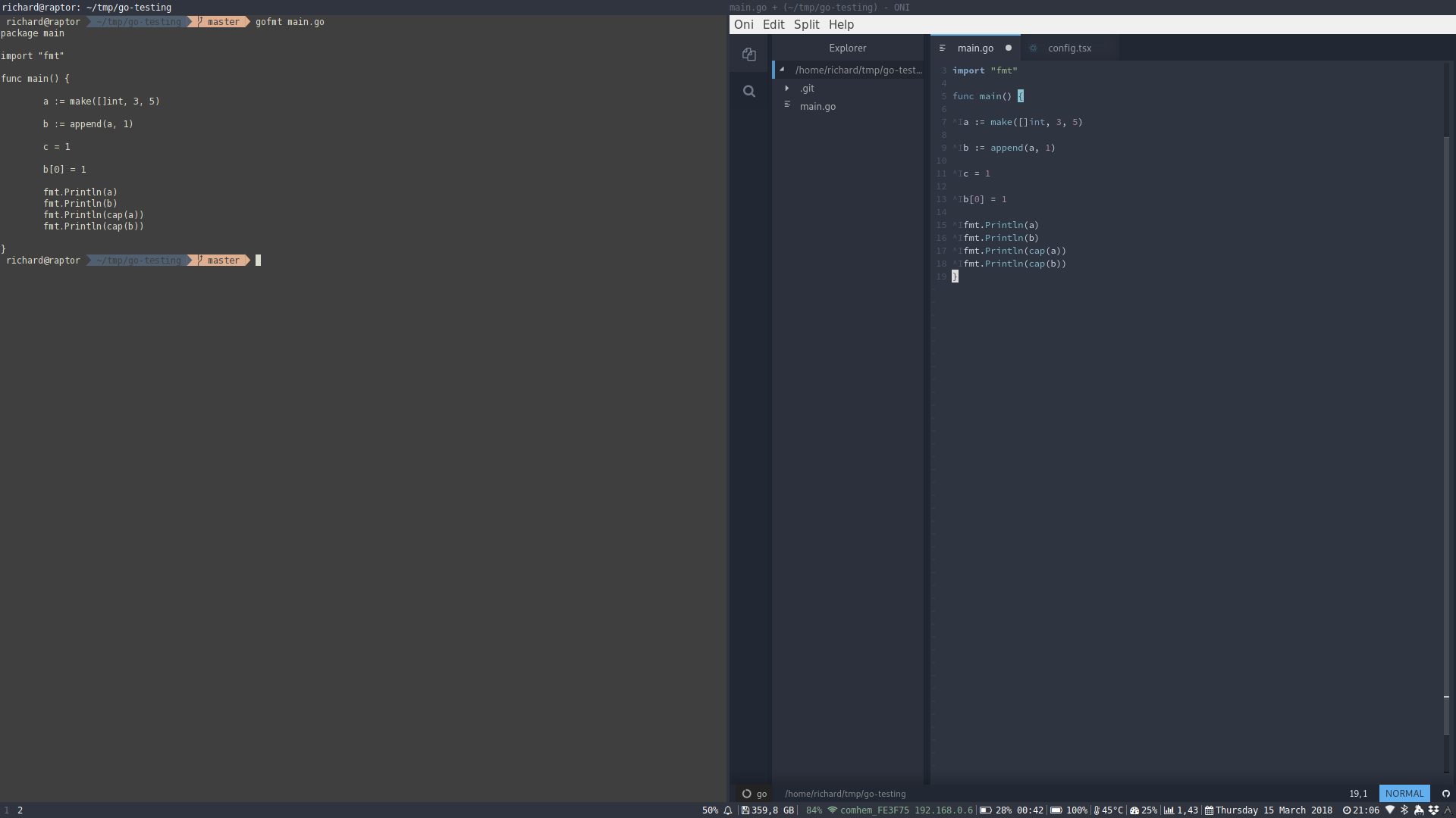 Oni renders tabs as ^I · Issue #1809 · onivim/oni · GitHub