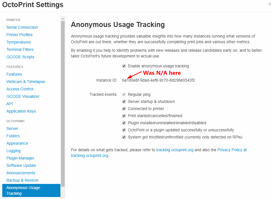 Error while calling plugin tracking · Issue #2967 · OctoPrint/OctoPrint · GitHub