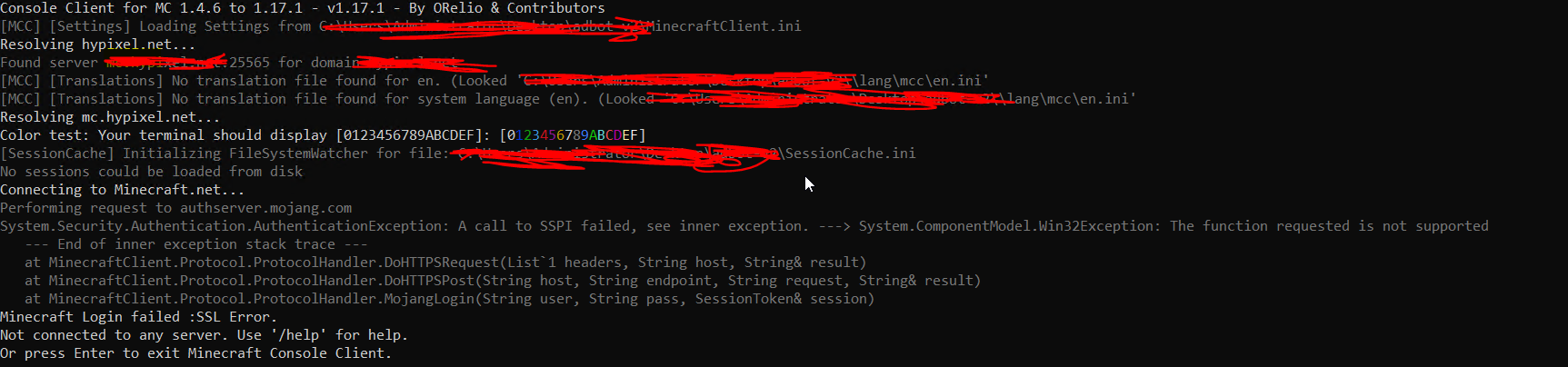 [BUG] Mojang account: SSL error unable to sign in · Issue #1780 · MCCTeam/Minecraft-Console ...