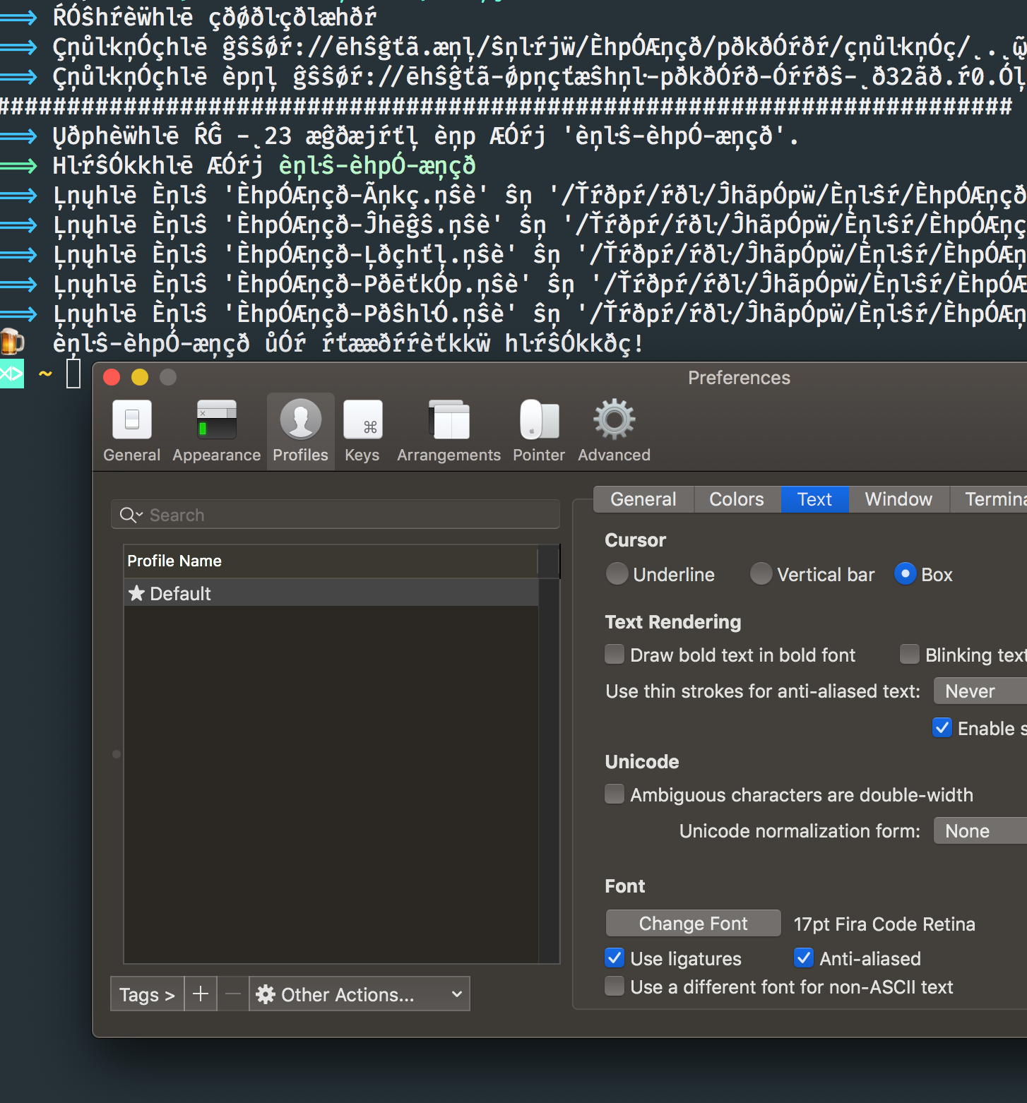 FiraCode 1.206 bug in Iterm2 · Issue #745 · tonsky/FiraCode · GitHub