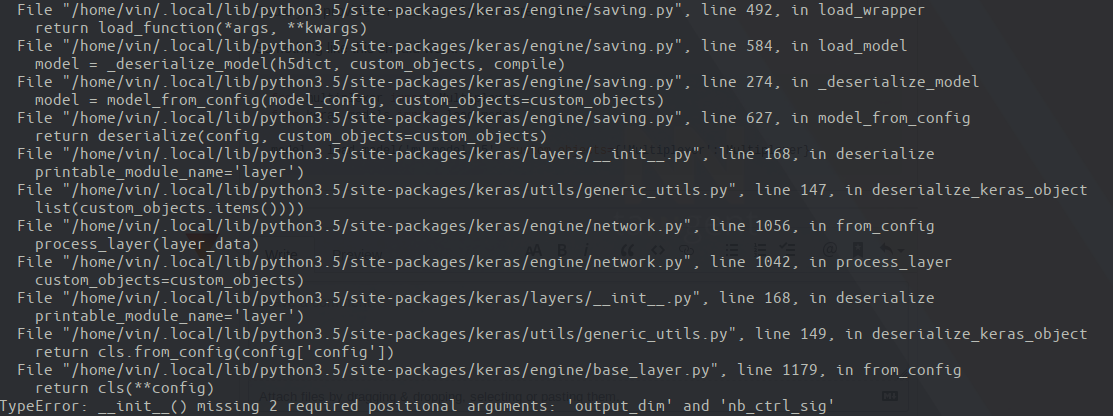 Loading Model In Keras Giving Error Unknown Layer Multiplexer · Issue 2 · Danielegrattarola
