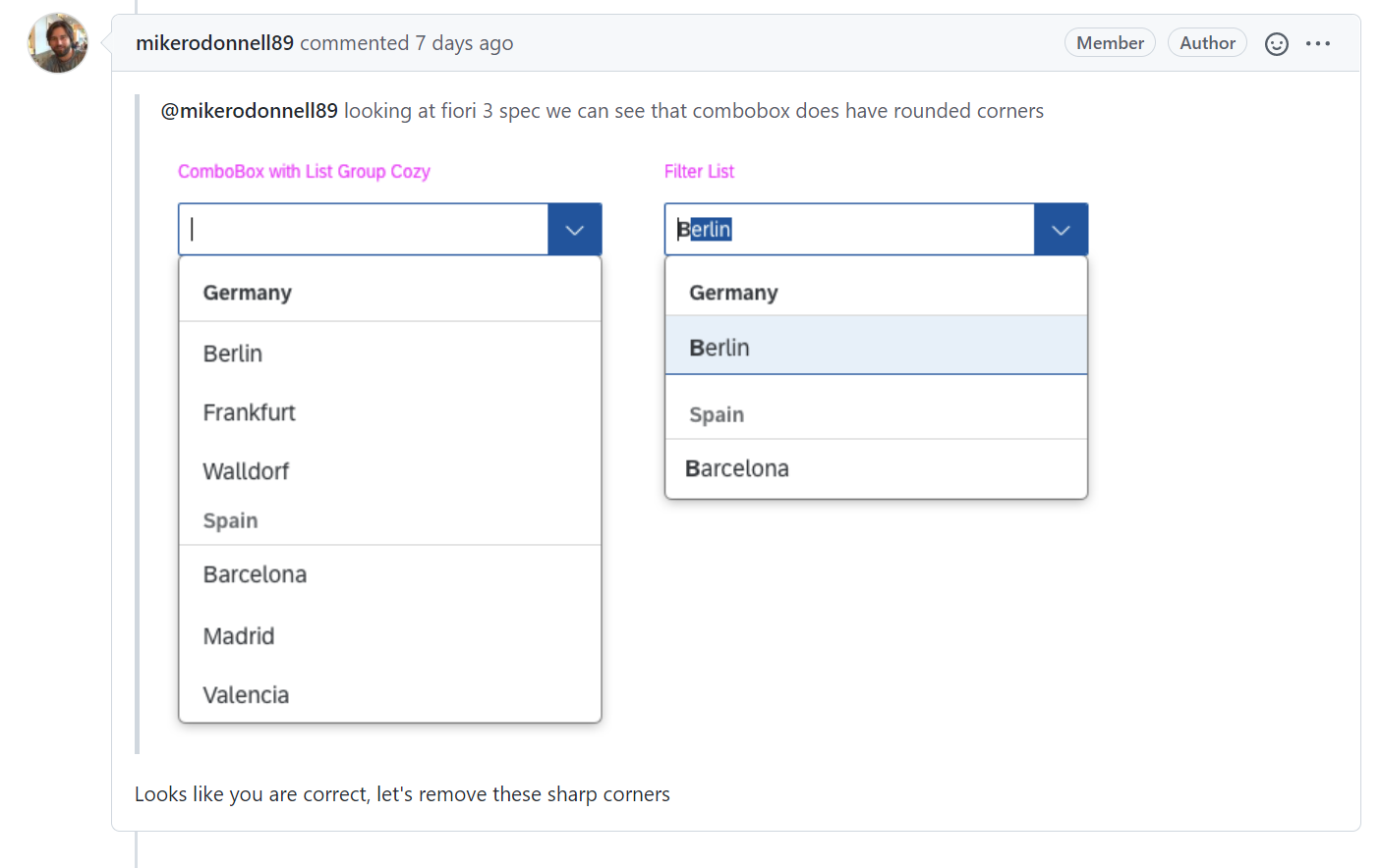 Make top corners of dropdown round · Issue #2724 · SAP/fundamental-styles · GitHub