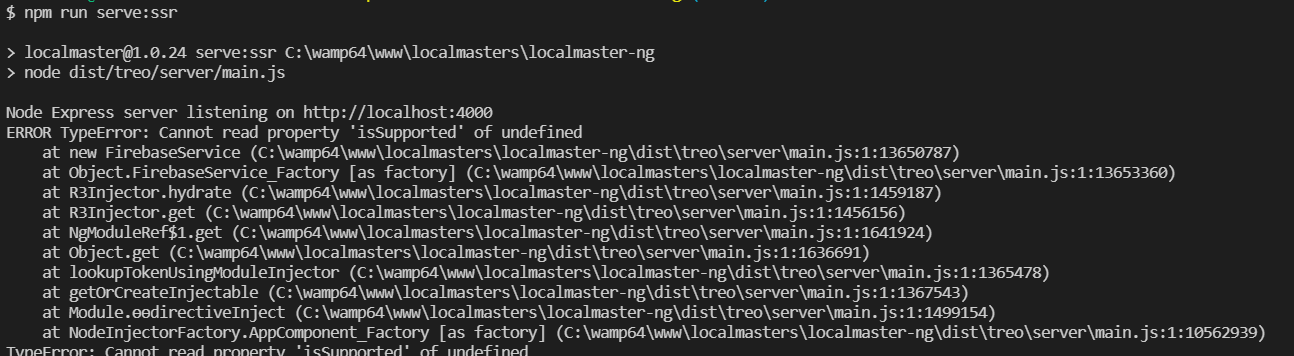Typeerror Cannot Read Property Issupported Of Undefined Angular Servessr · Issue 5515
