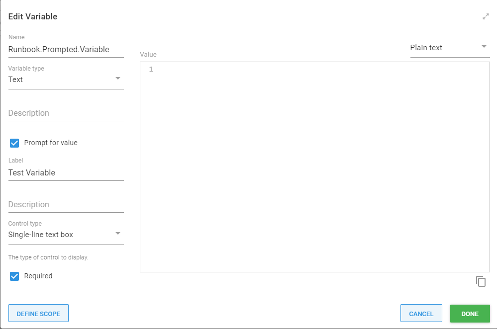 octo run-runbook prompted variable isn't working · Issue #6777 · OctopusDeploy/Issues · GitHub