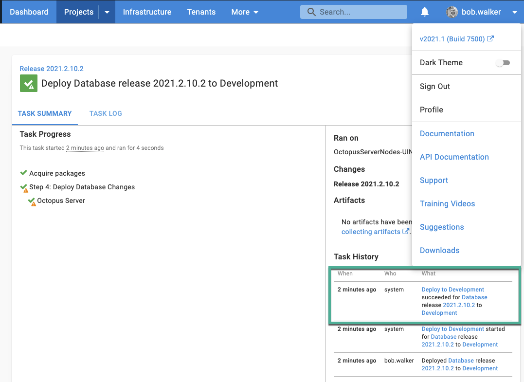 2021.2.x Regression: Deployment Succeeded Events No Longer Associated with Deployment Server ...