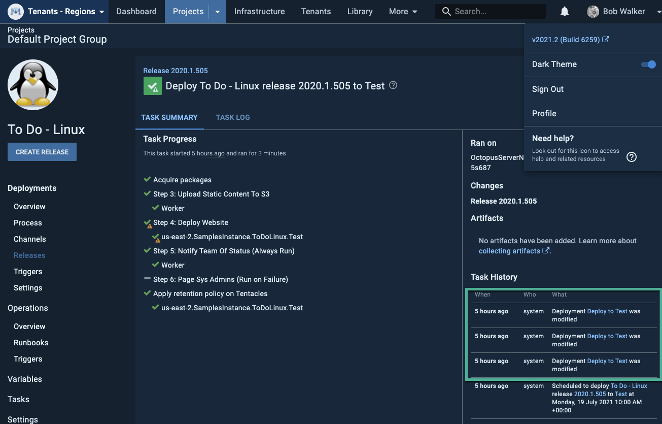 2021.2.x Regression: Deployment Succeeded Events No Longer Associated with Deployment Server ...