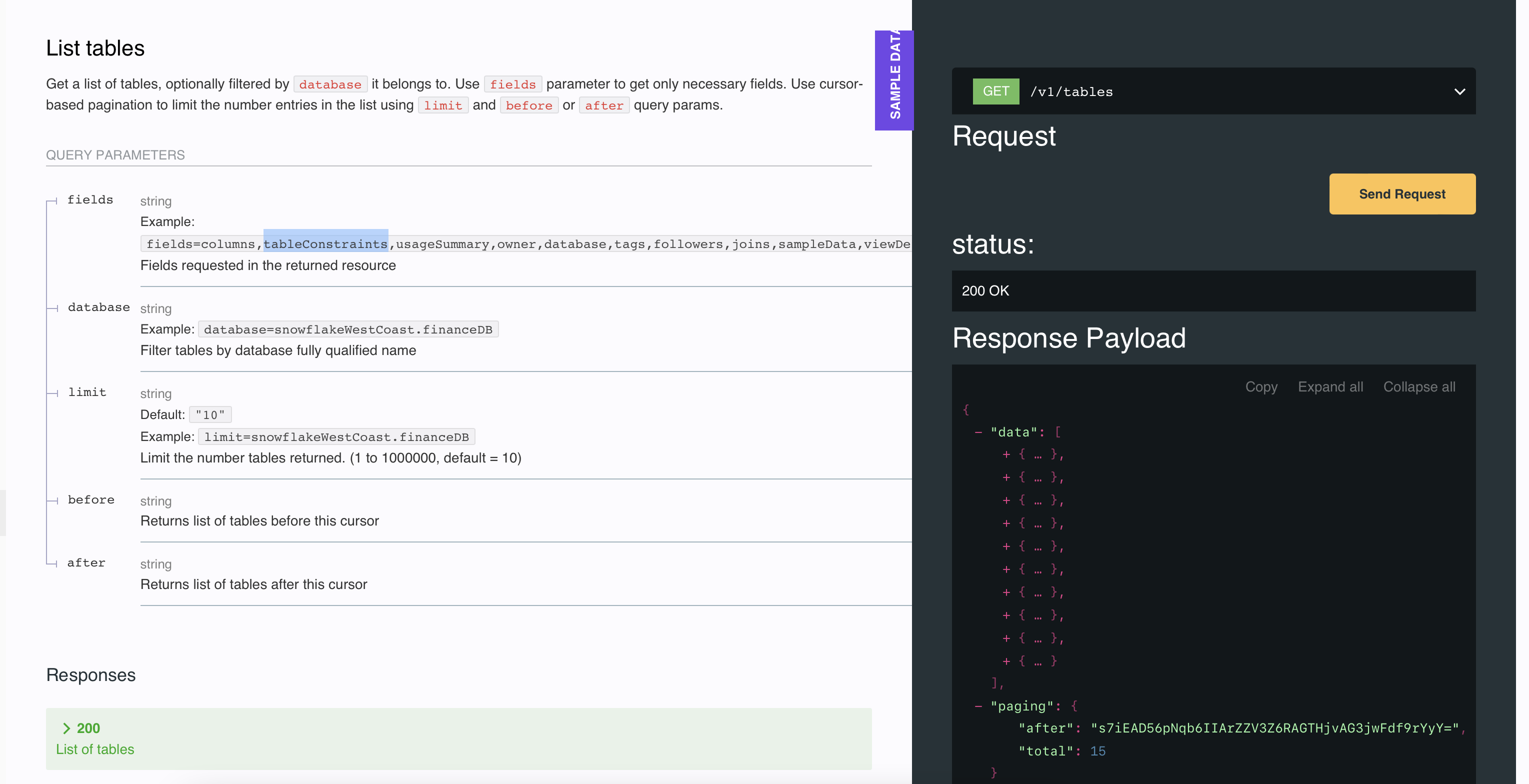 Allow passing of querystring to api urls in redoc · Issue #1238 · open-metadata/OpenMetadata ...