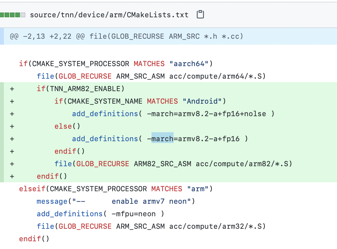 TNN ARM FP16 V7 编译支持 · Issue #1184 · Tencent/TNN · GitHub