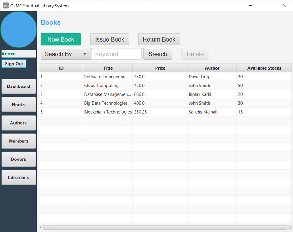 GitHub - tghising/OLMCLibrarySystem: LibrarySystem Library System using Java 11, JavaFX 11, and ...
