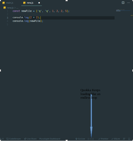 Quokka running like an endless loop in between · Issue #605 · wallabyjs/quokka · GitHub