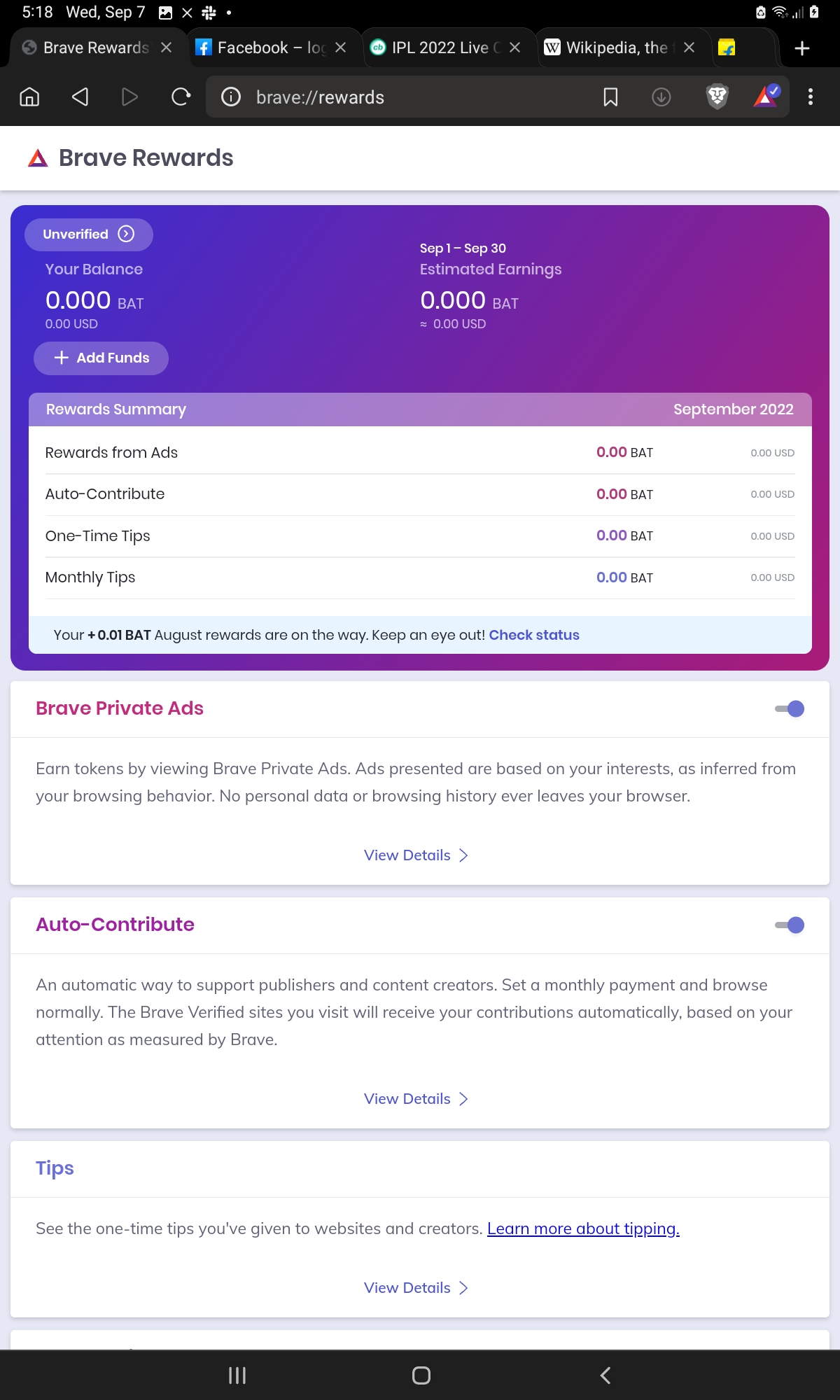Payout pending and payout processing messages are shown in two different places at the same time ...