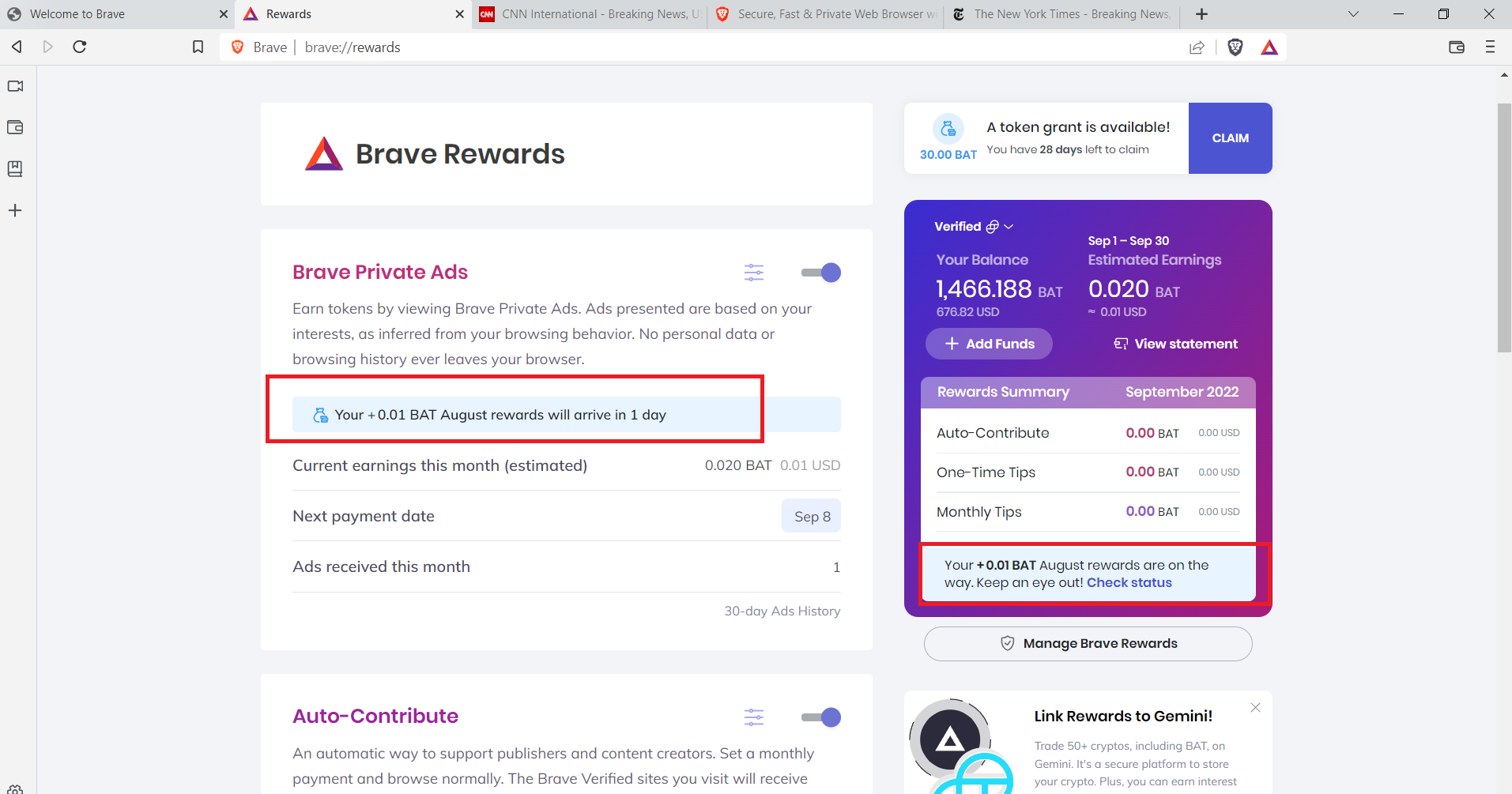 Payout pending and payout processing messages are shown in two ...