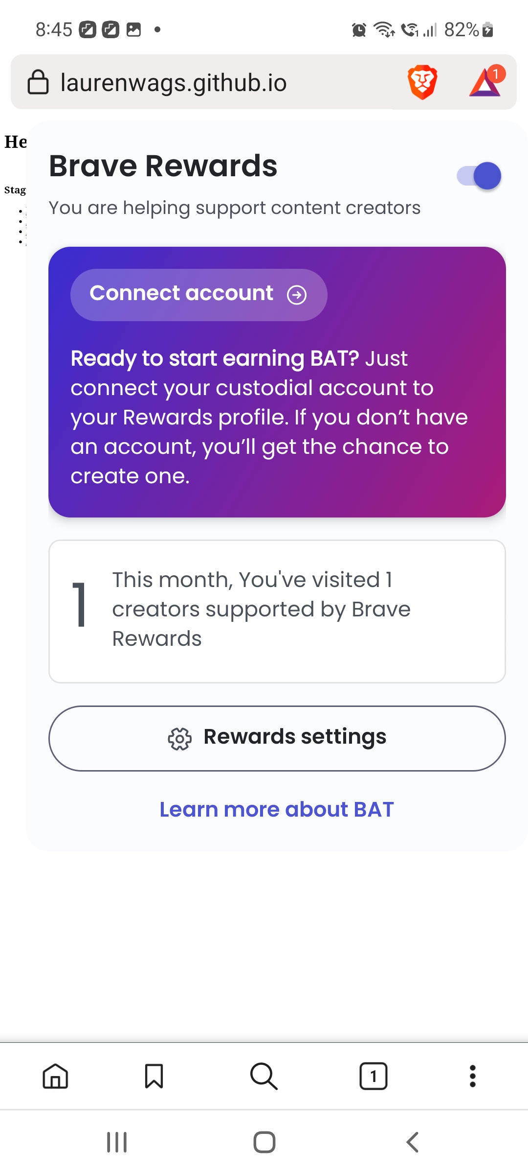 [Rewards 2.5-3] Rewards panel not showing # of visited verified creators component · Issue ...