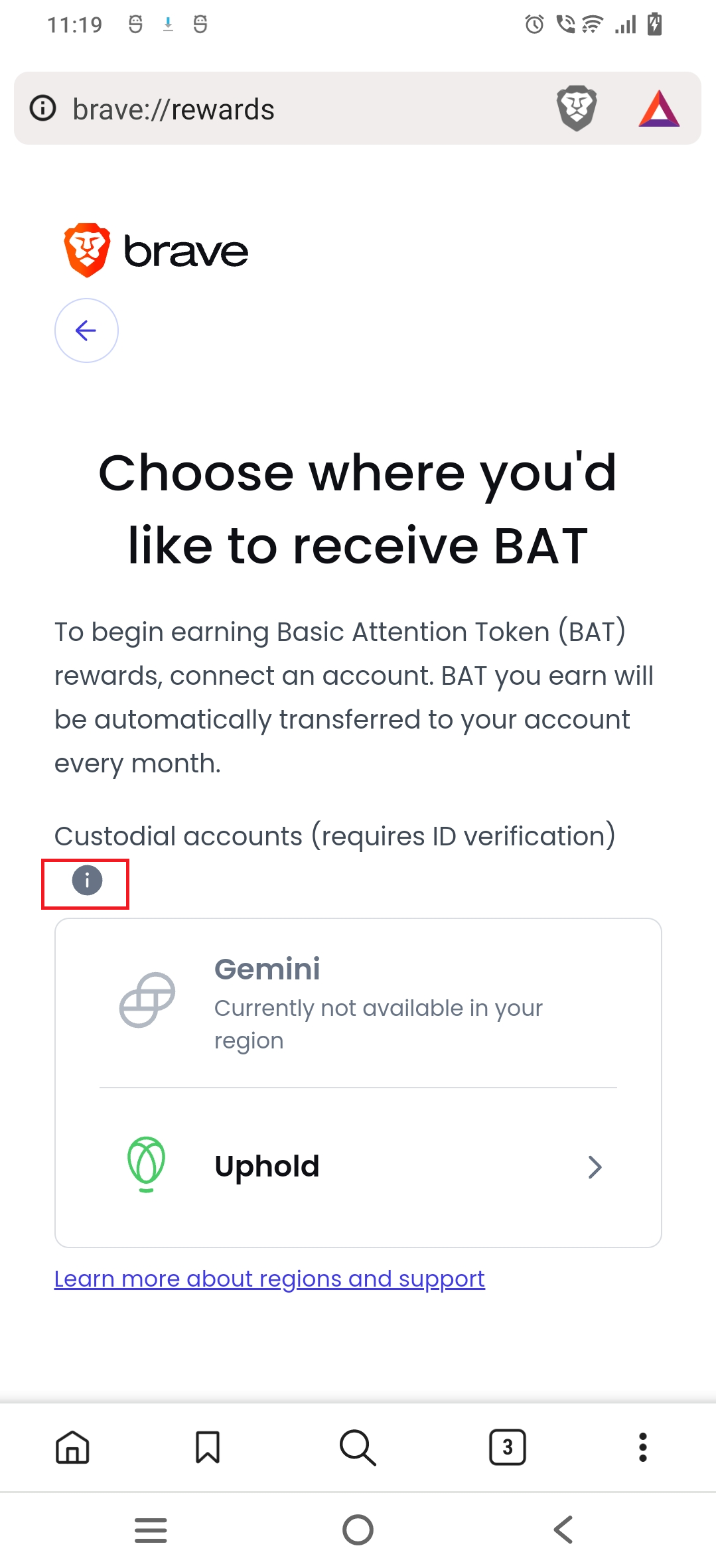 Android Exclamatory Sign Is Shown Below The Text `custodial Accounts Requires Id Verification